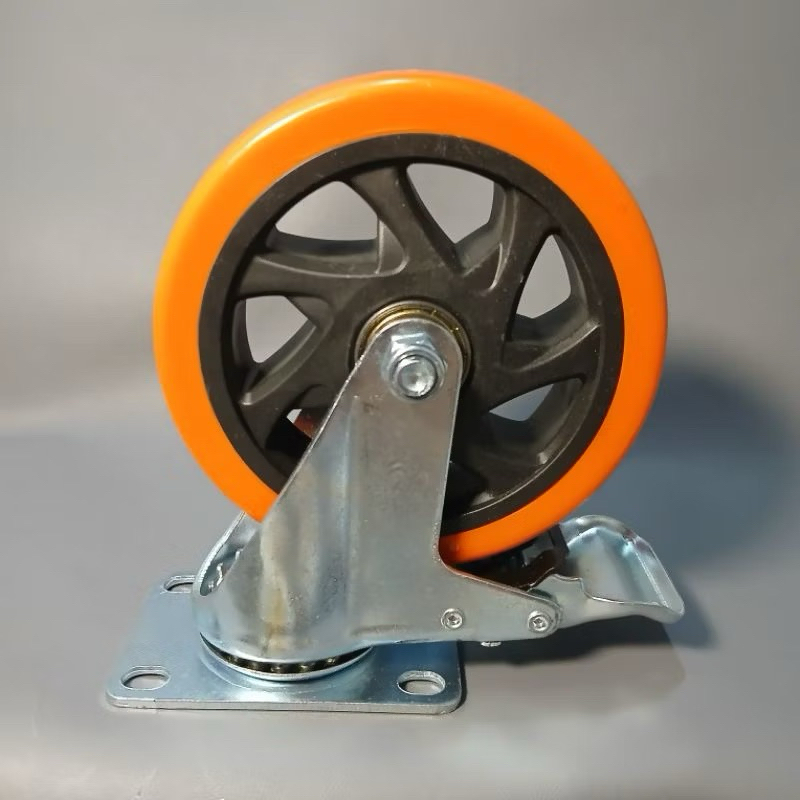 Jual Roda Caster Nylon PU PVC Orange Medium Duty 5 Inch Rem | Shopee ...
