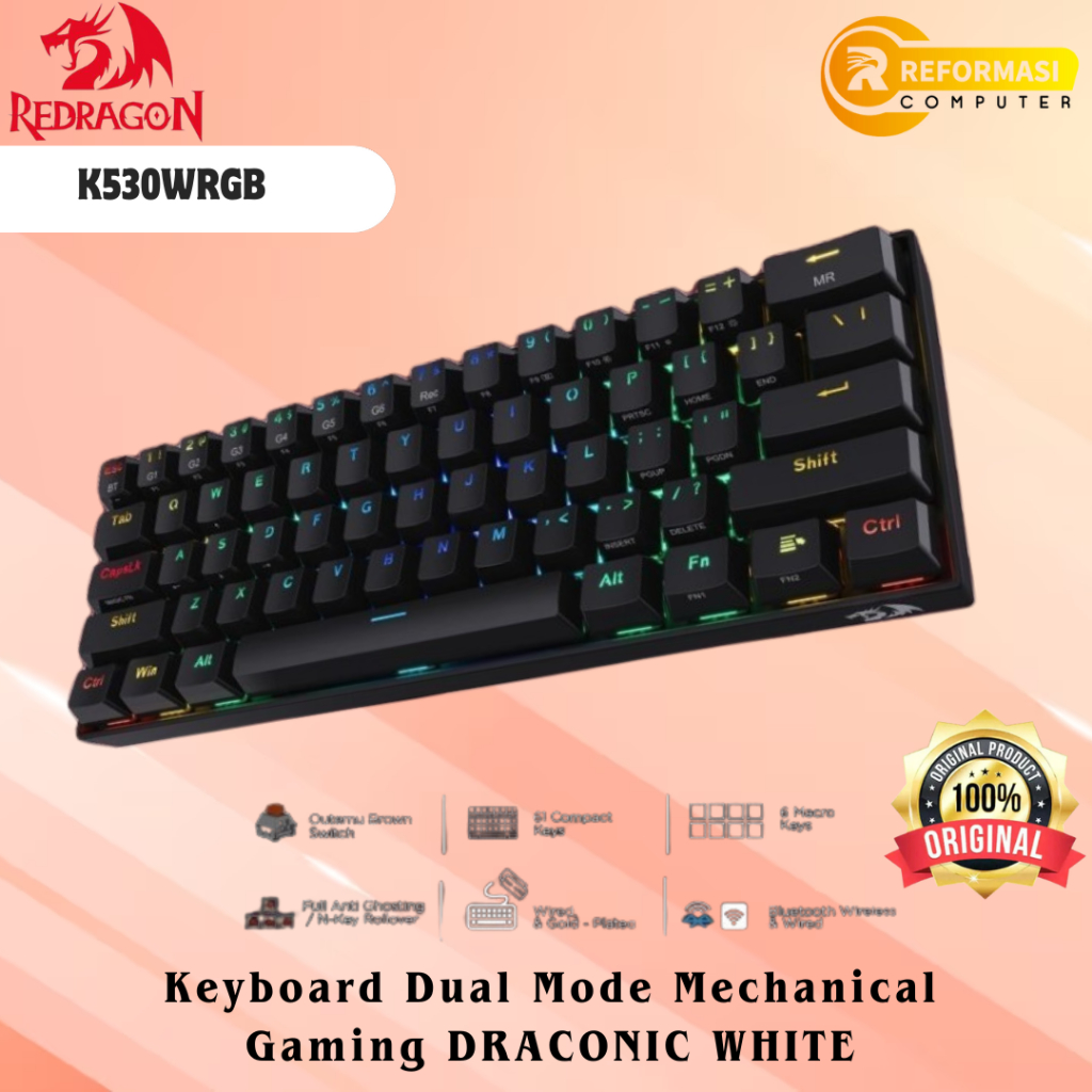 Jual Keyboard Redragon DRACONIC Dual Mode Mechanical Gaming DRACONIC ...