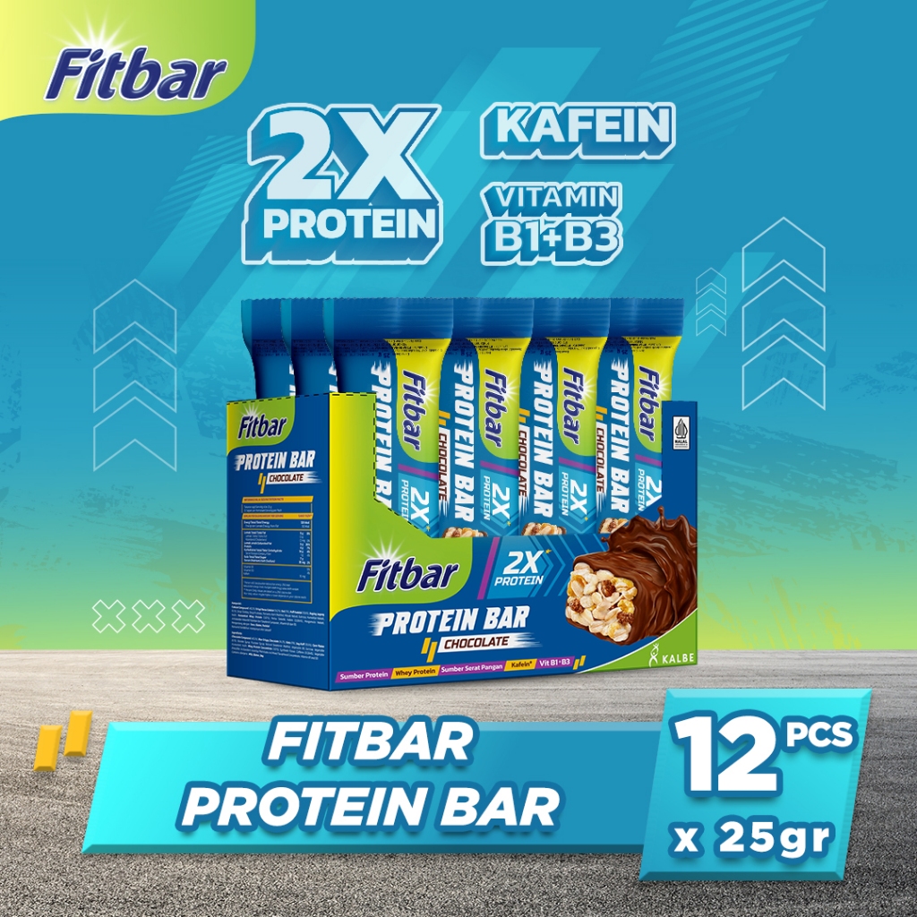 Jual Fitbar Protein Chocolate 12x25gr - Isi 2 Box | Shopee Indonesia