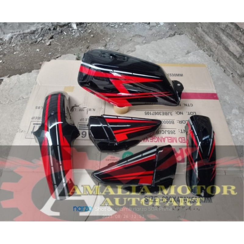Jual body set bodi set halus rx king custom stripping transparan merah ...