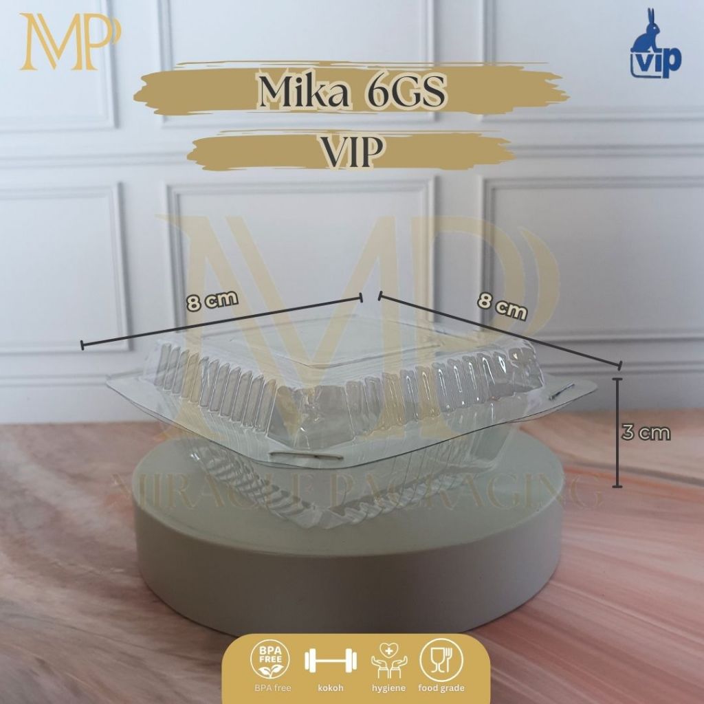 Jual Mika Plastik 6GS VIP / Mika 6 / Mika Kue Roti Terangbulan / Mika Bening 100 pcs | Shopee ...