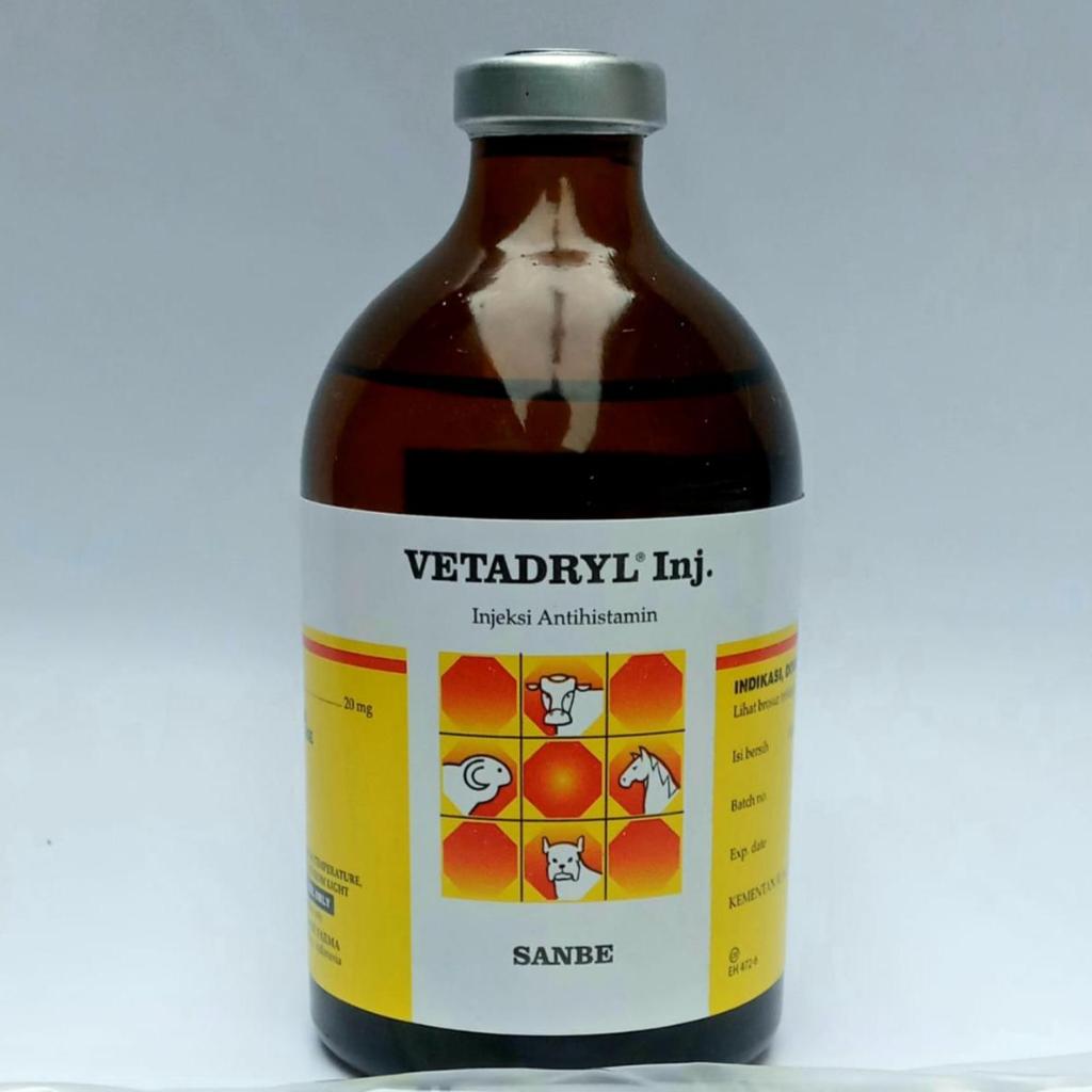 Jual Vetadryl 100ml, anti alergi dan antihistamin pada ternak sapi ...