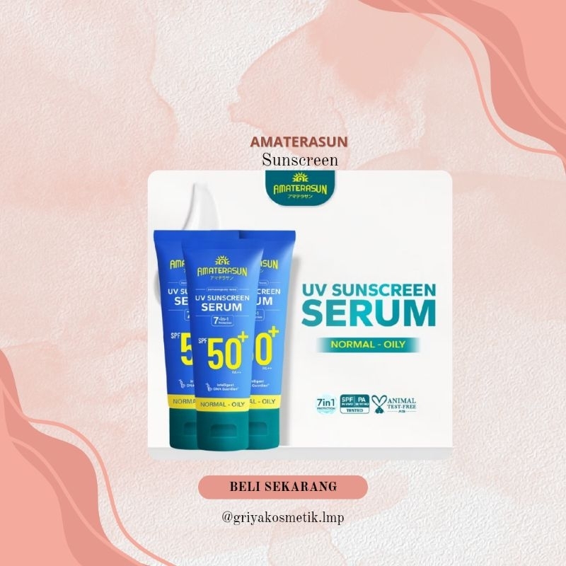 Jual Amaterasun UV Sunscreen Serum Spf 50PA++ 50gr | Shopee Indonesia