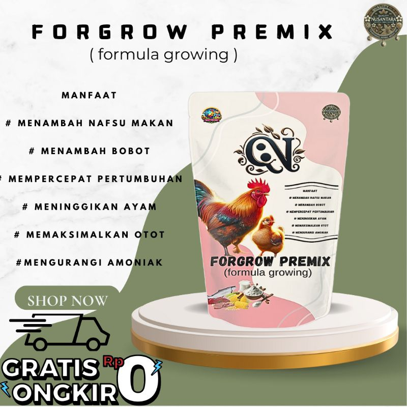 Jual FORGROW PREMIX Pakan Ayam Untuk Masa Pertumbuhan | Shopee Indonesia