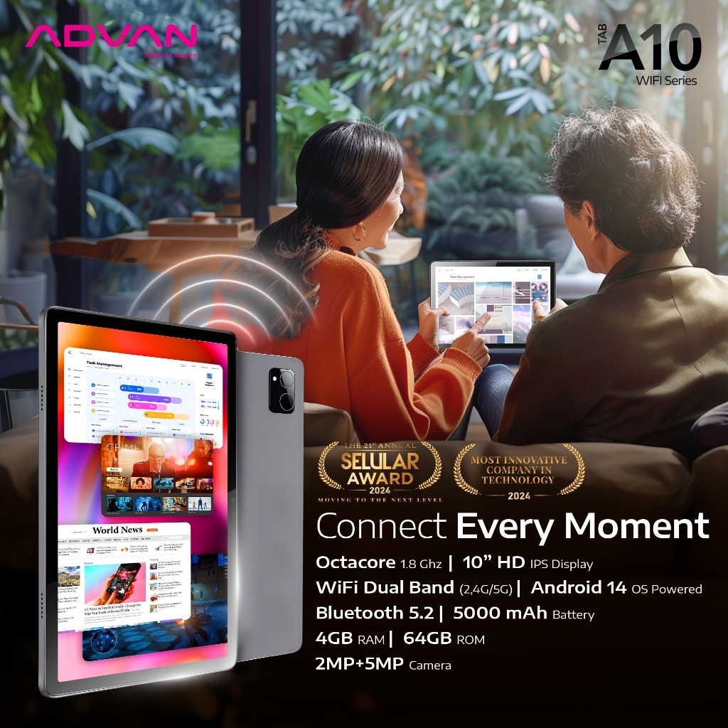 Jual Advan Tablet A10 WIFI - RAM 4GB/64GB - Layar 10.1'' IPS Screen ...