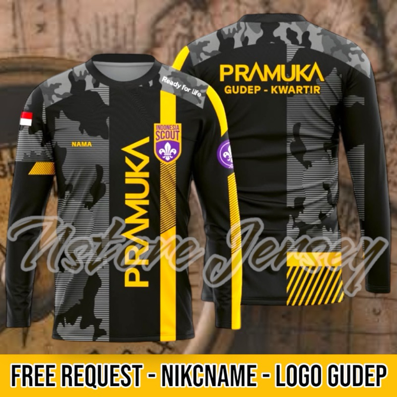 Jual Jersey Pramuka Indonesia Scout Free Custom Nama Gudep & Logo ...