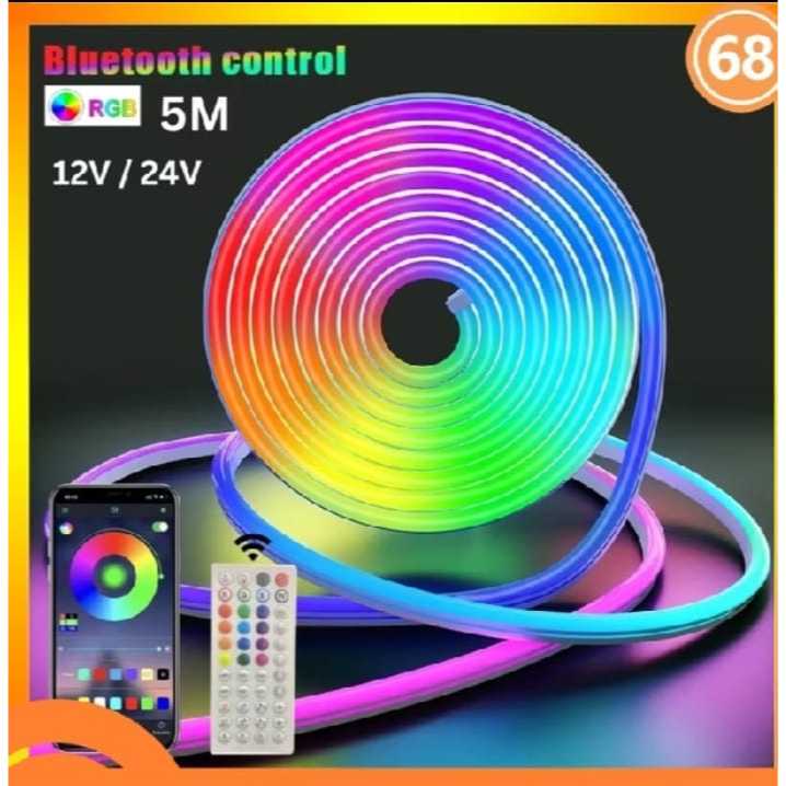 Jual Paket LED Neon Flex Running RGB 5m 5 meter DC 12V+ App Control ...