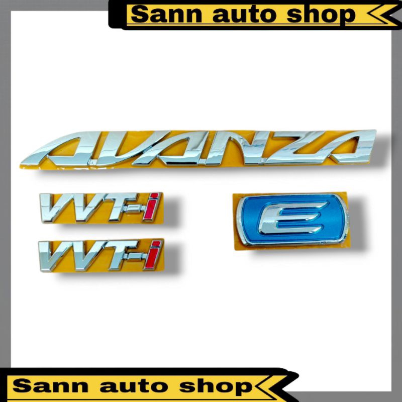 Jual Emblem Logo AVANZA Komplit Tipe E Blue Original/ Emblem Bagasi ...
