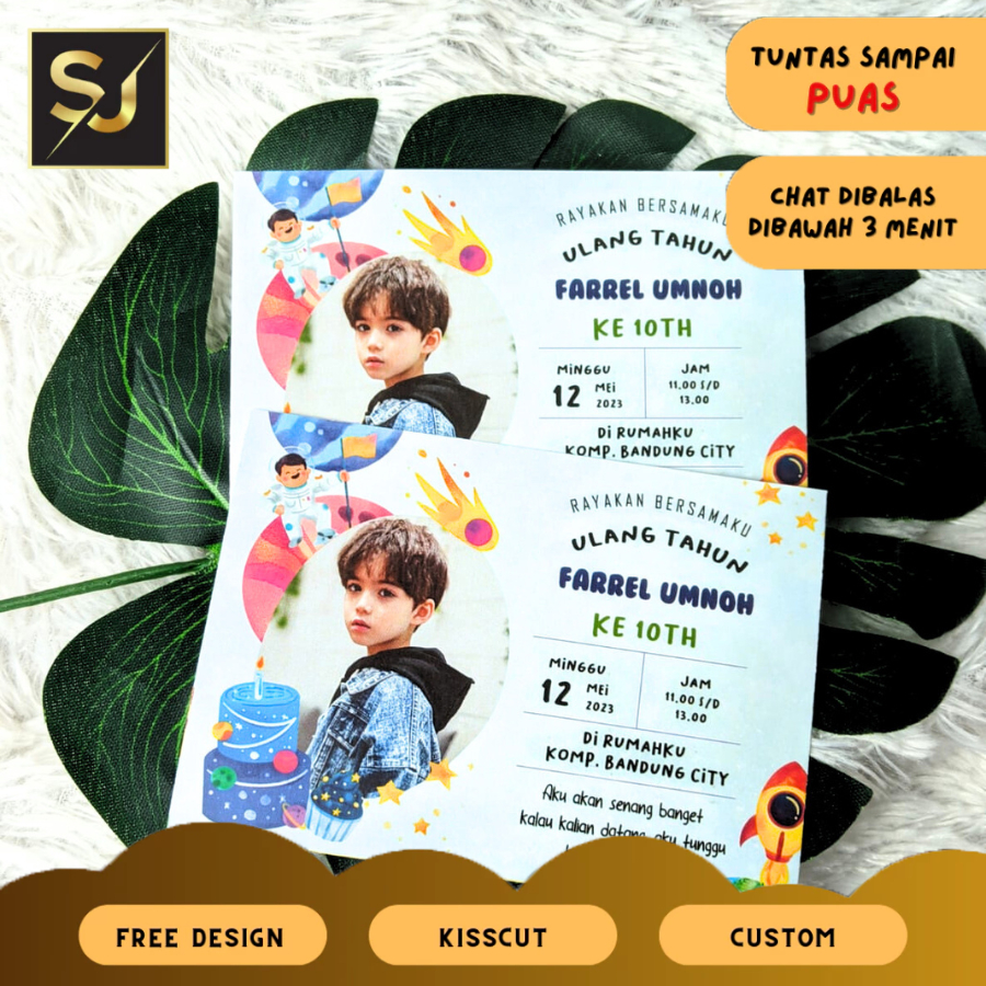 Jual Sangjaya Kartu Ulang Tahun Anak Birthday Invitation Card Cetak Card Ulangtahun | Shopee ...