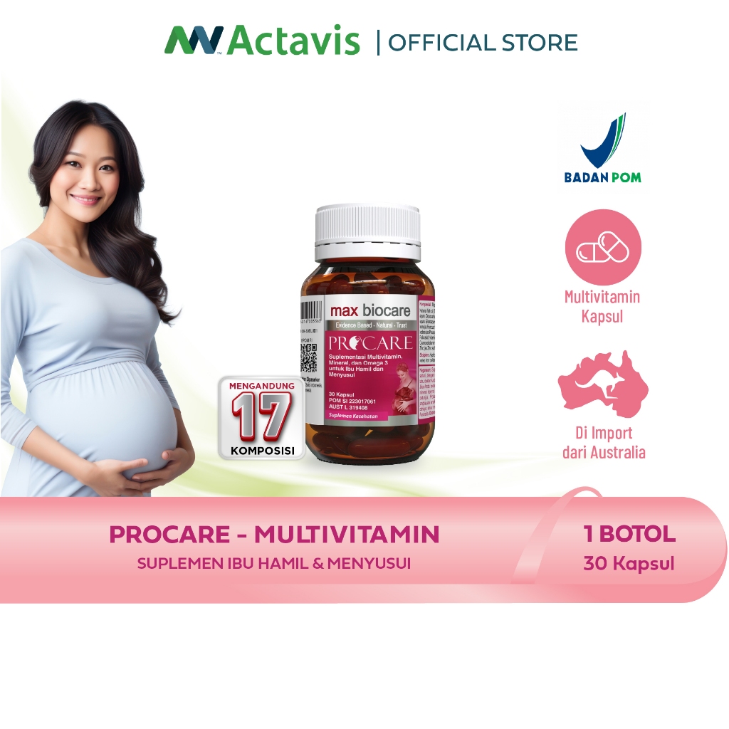 Jual PROCARE - Suplemen Multivitamin Untuk Ibu Hamil dan Menyusui ...