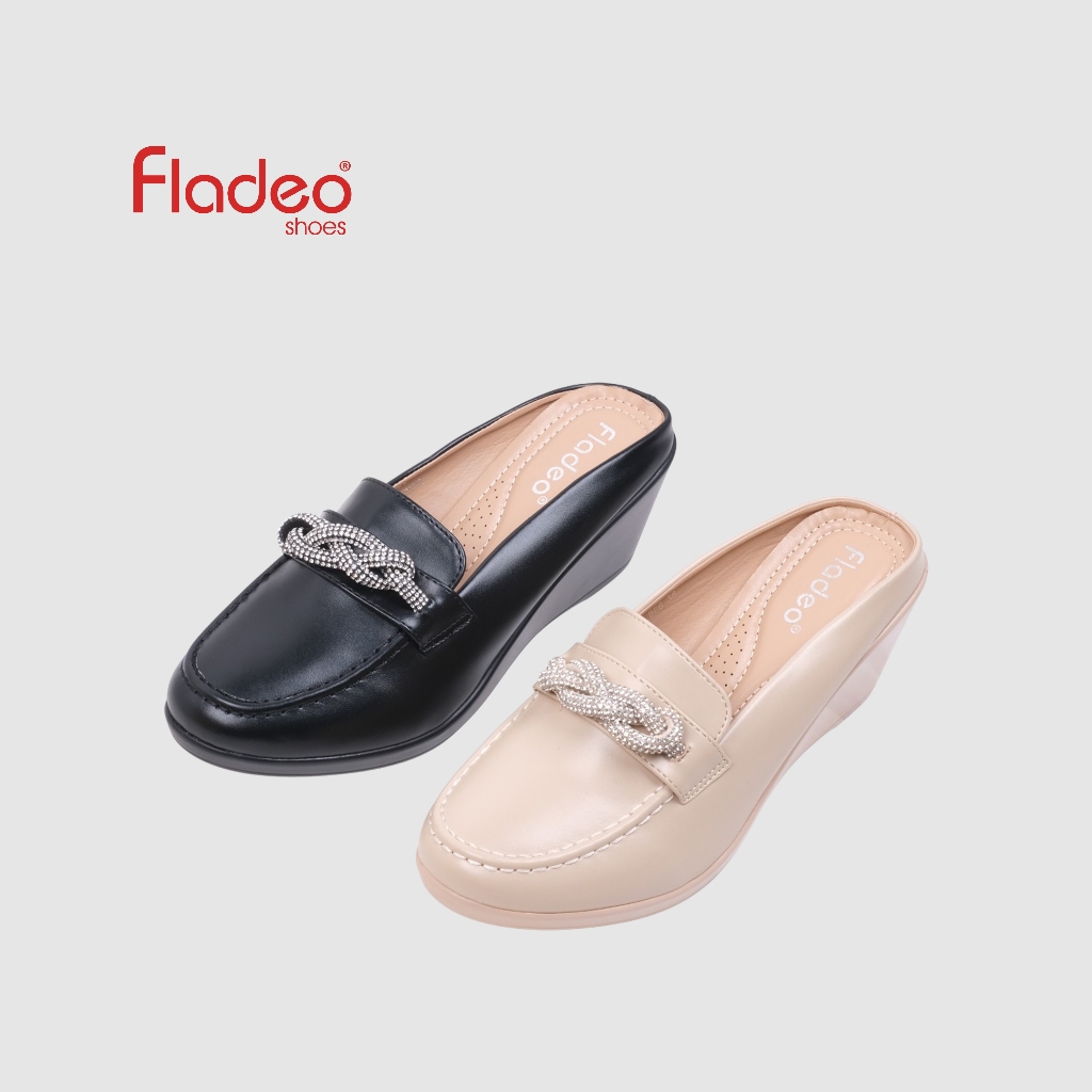 Jual Fladeo A25/LDH566-1LU/Sepatu Slop Wedges Wanita [ Wedges Formal ...
