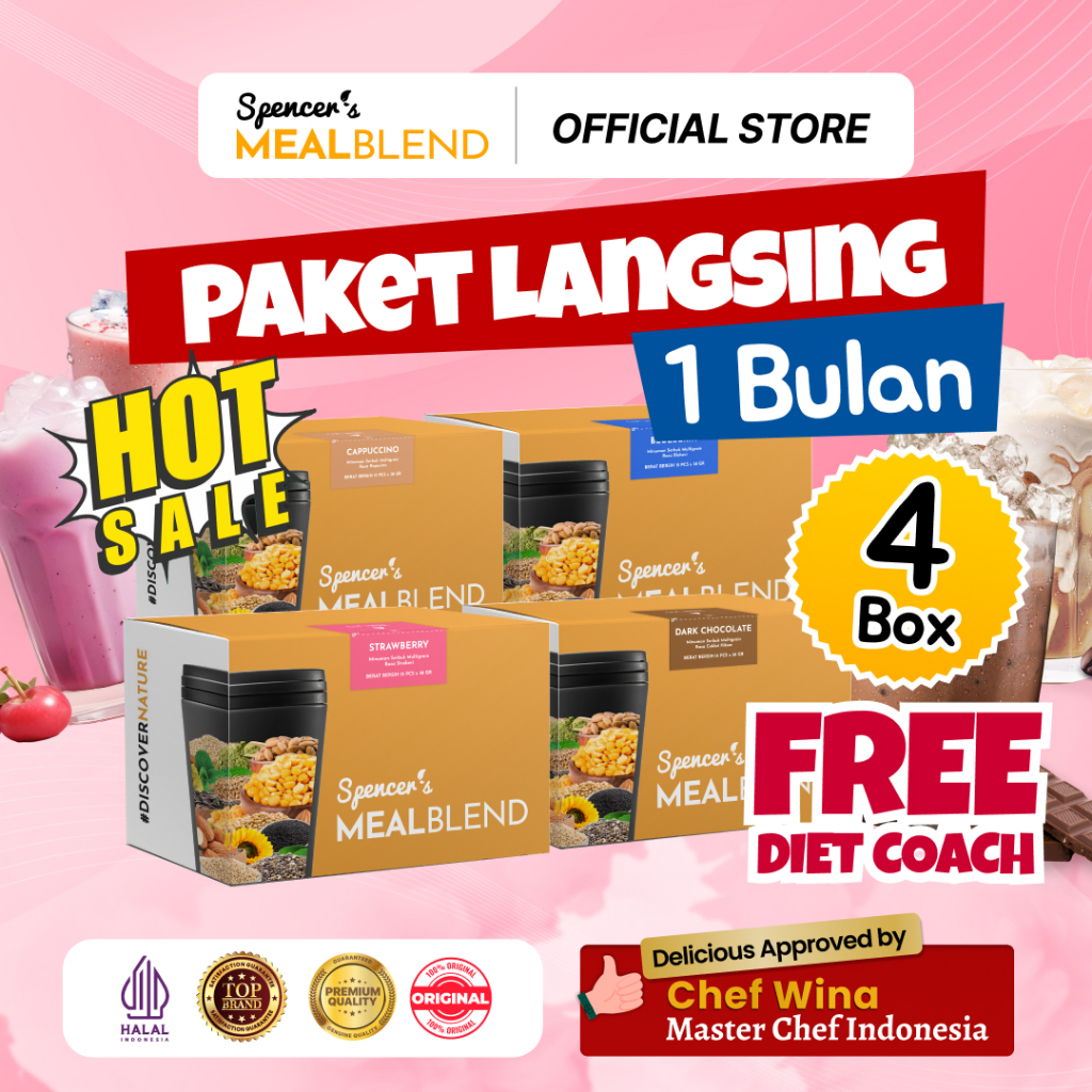 Jual Paket Langsing 1 Bulan Spencer's MealBlend - Free Diet Coach 1 ...