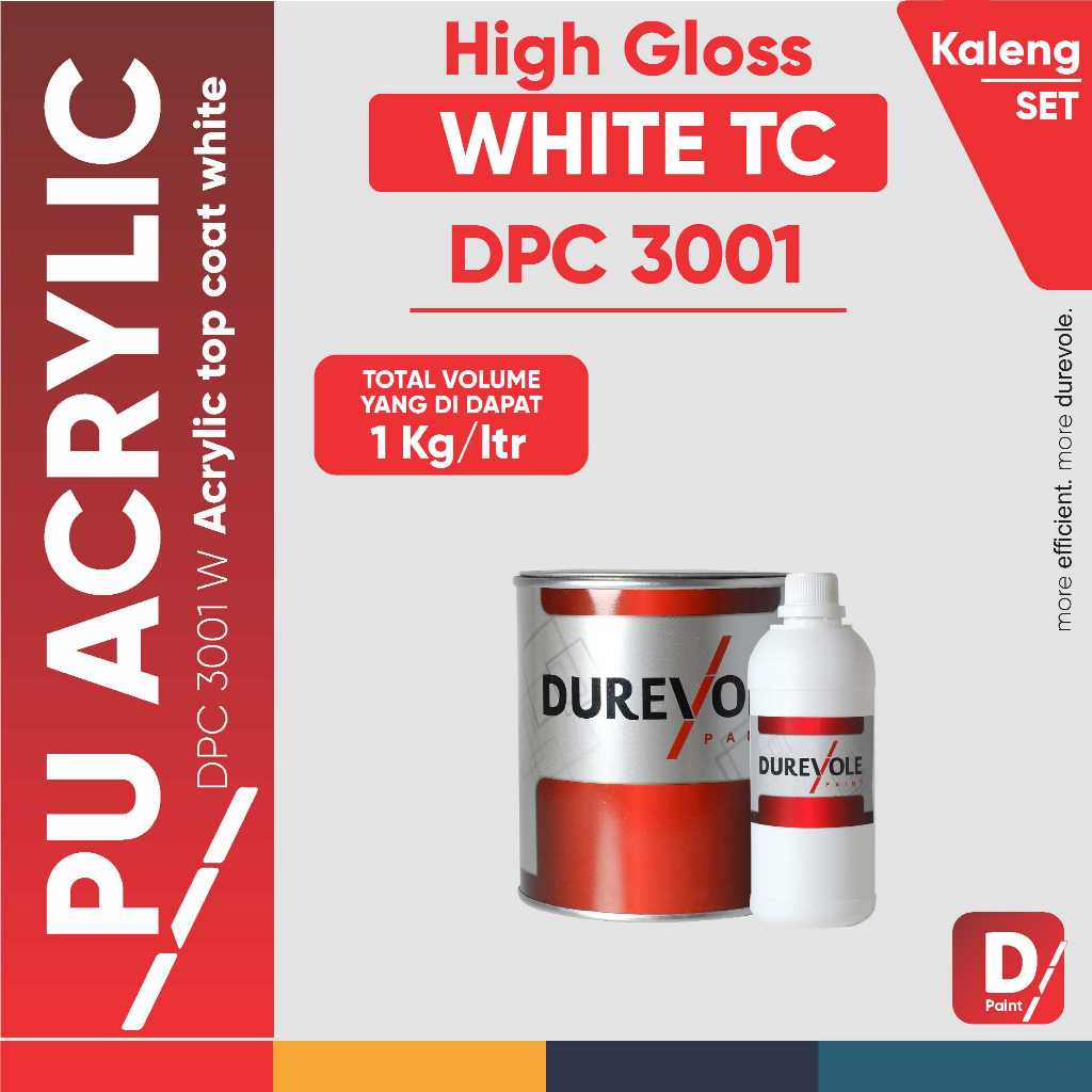 Jual DPC 3001 WHITE - DUREVOLE PU ACRYLIC WHITE | Shopee Indonesia