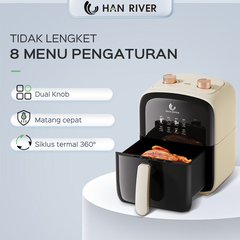 Jual HAN RIVER Air Fryer 4.2L Multifungsi Wajan Anti Lengket Bebas ...