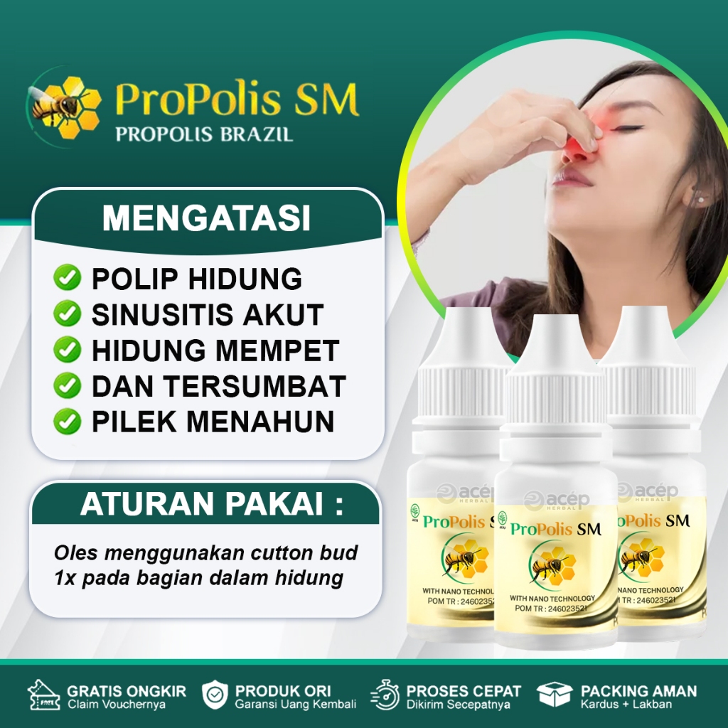 Jual Obat Polip Hidung Sinusitis Menahun Hidung Tersumbat Pilek Sinus Anosmia Hidung Bau Busuk ...