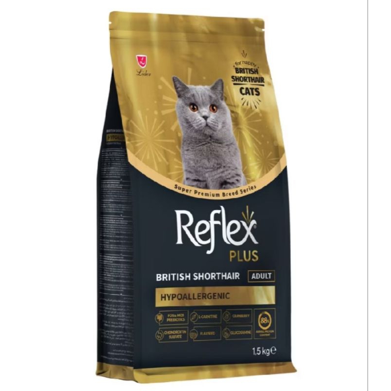 Jual Reflex Plus For Adult British Shorthair Hypoallergenic 1,5Kg | Shopee Indonesia