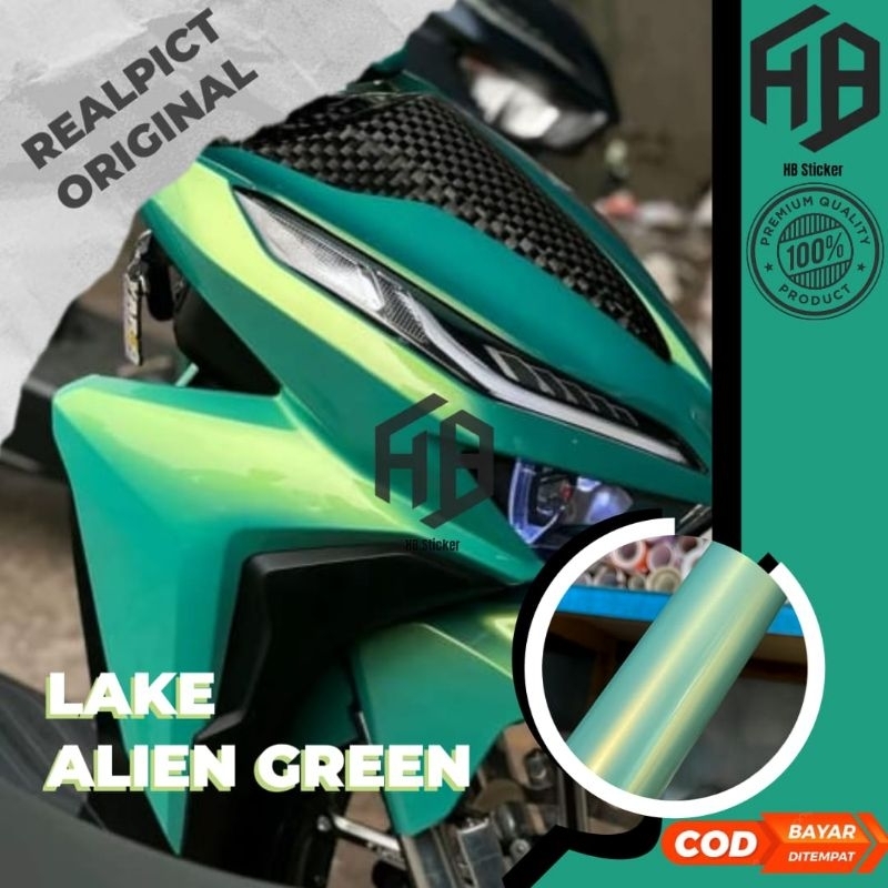 Jual Sticker Skotlet Warna Alien / Lake Green Hijau Lembayung gold Untuk Motor Dan Mobil ...