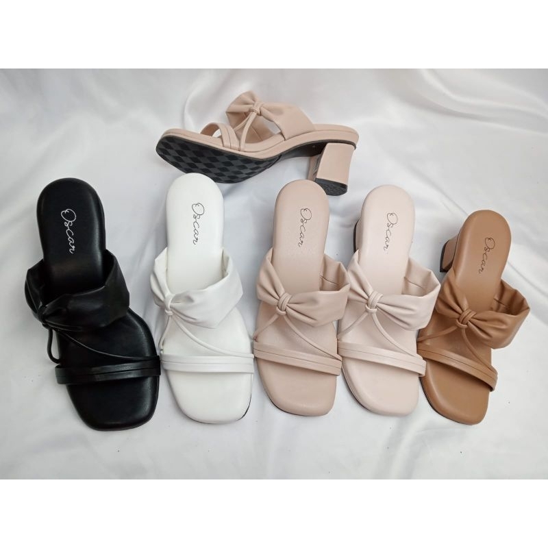 Jual Sandal Wanita Hak Tahu 5 Cm/Heels/Mules/Sandal Wanita Kekinian 5 ...