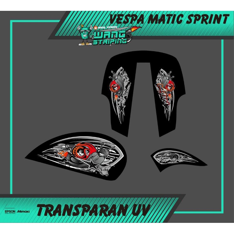 Jual STRIPING STICKER VESPA MATIC SPRINT S PRIMAVERA TRANSPARAN LIVERY ...