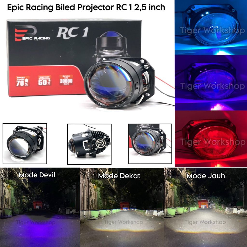 Jual Epic Racing Biled RC 1 Original 2,5 Inc Blue Lens Dengan Devil Eye ...