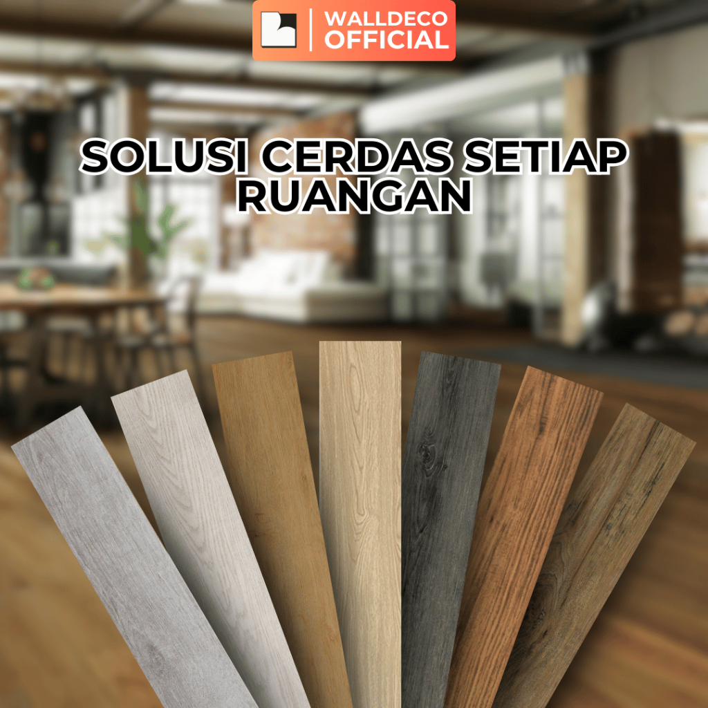 Jual RB Floor Vinyl Lantai Stiker Vinyl 36 PCS Vinyl Lantai Kayu PVC 91 ...