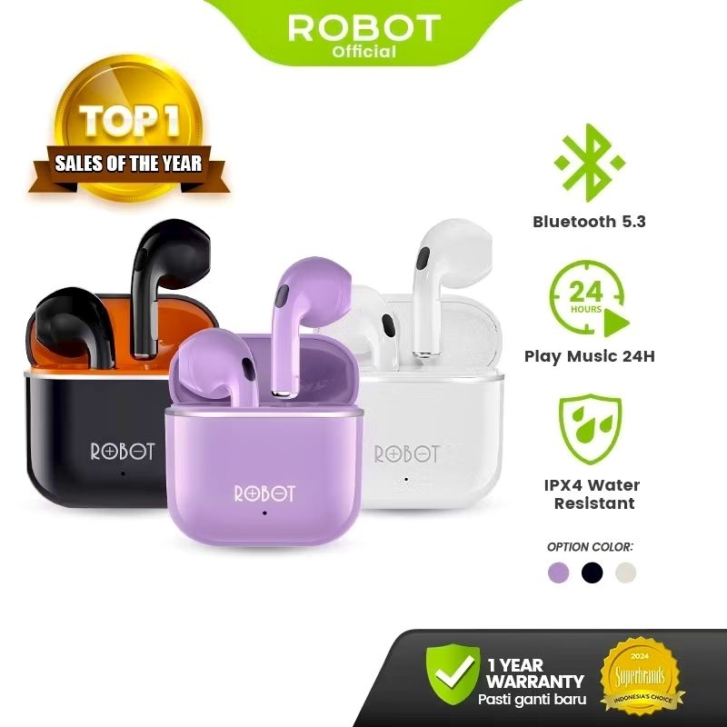 Jual ROBOT AIRBUDS T50S TWS | Shopee Indonesia
