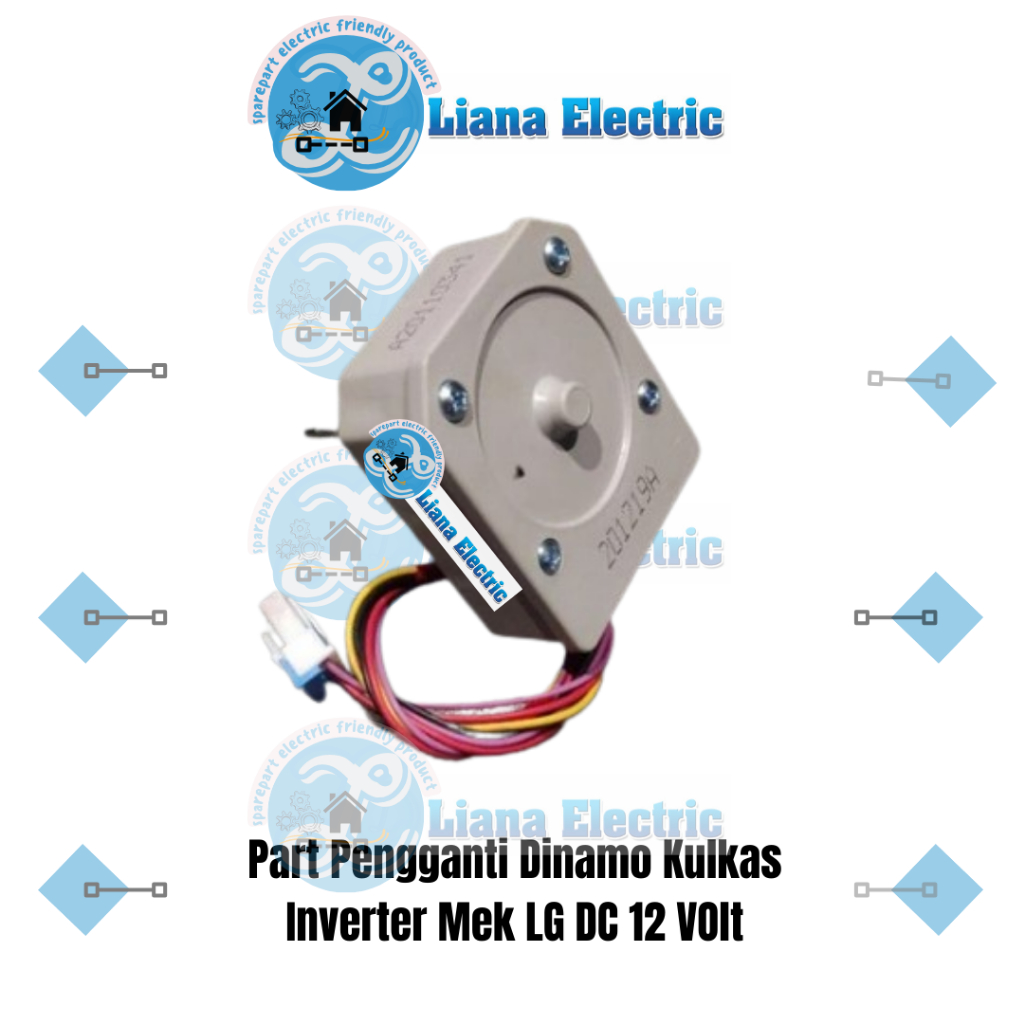 Jual Dinamo Kulkas 2 Pintu Inverter LG DC 12 Volt / Motor Fan Kulkas ...
