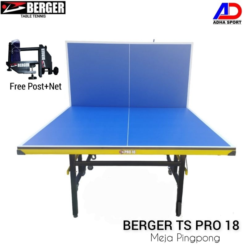 Jual Meja Pingpong Tenis Meja BERGER TS Pro 18 Tebal 18mm Original ...
