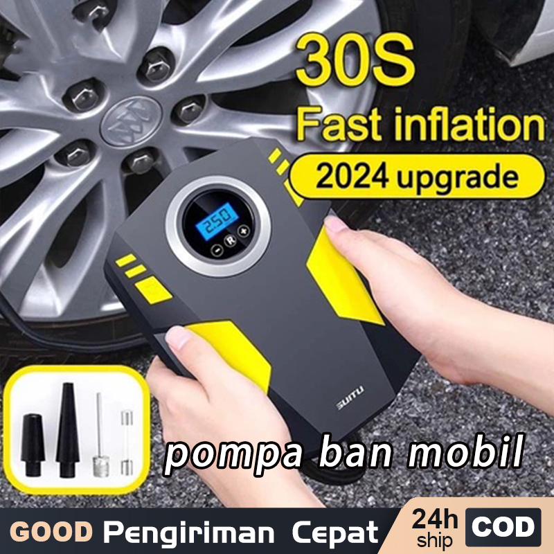 Jual POMPA BAN MOBIL ELEKTRIK PORTABLE MINI MULTIFUNGSI SEPEDA MOTOR ...