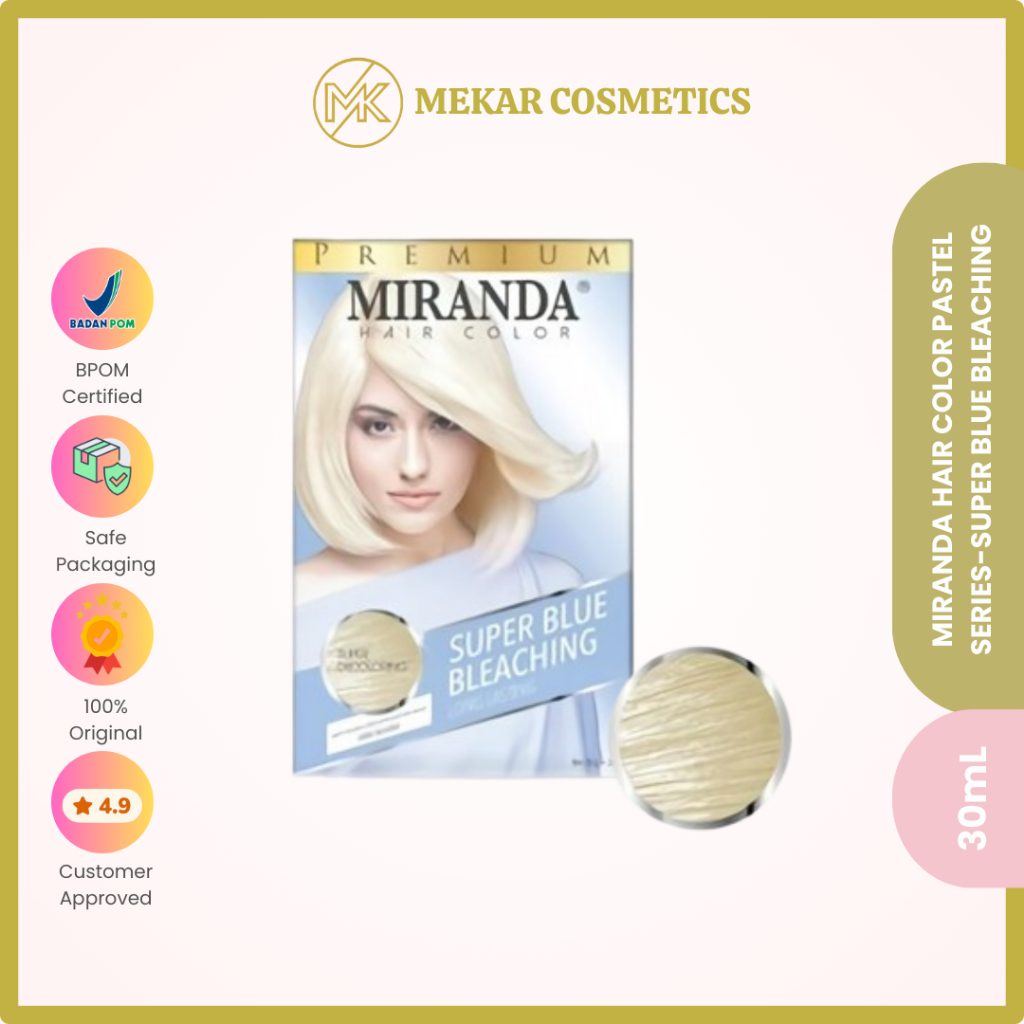 Jual MIRANDA HAIR COLOR PASTEL SERIES-SUPER BLUE BLEACHING | Shopee ...