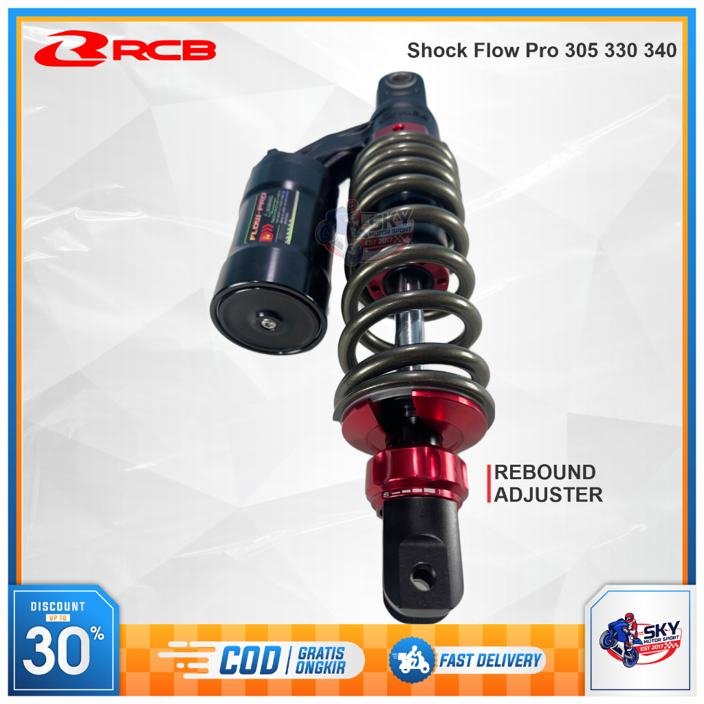 Jual Shock Shockbreaker RCB Racing Boy Flow Pro Flowpro 330mm 305mm ...