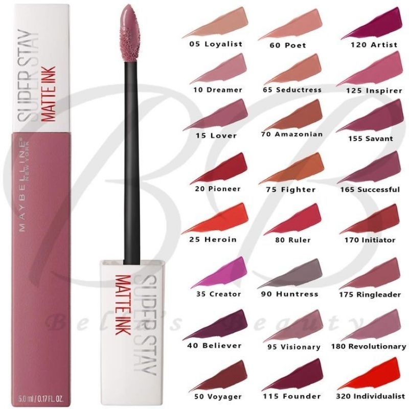 Jual MAYBELLINE LIPSTICK SUPER STAY MATTE INK 80 RULER | Shopee Indonesia