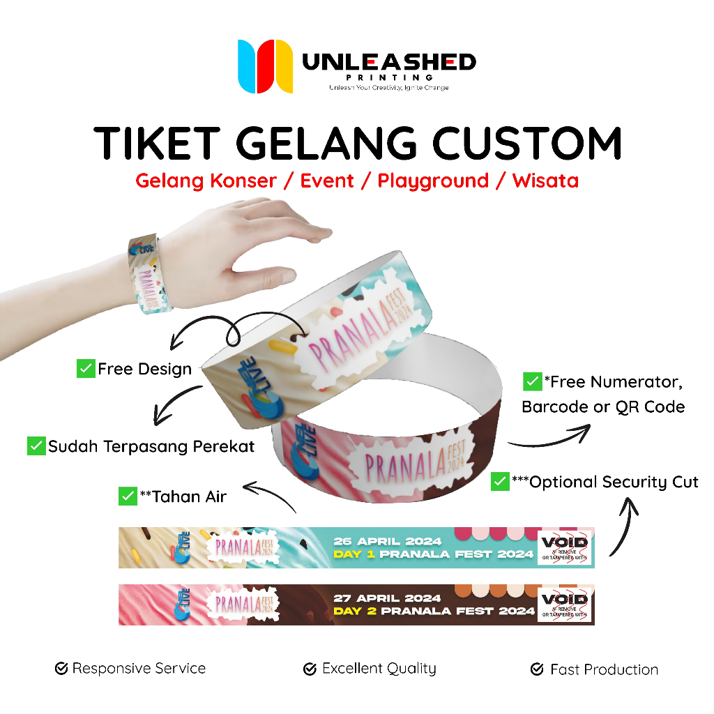 Jual TIKET GELANG CUSTOM | GELANG KONSER / EVENT / PLAYGROUND / WISATA ...