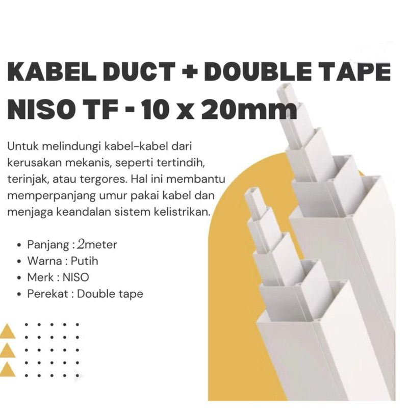 Jual Kabel Dak Duc Duct Pelindung Kabel + Double Tape NISO PVC TF 10 x ...