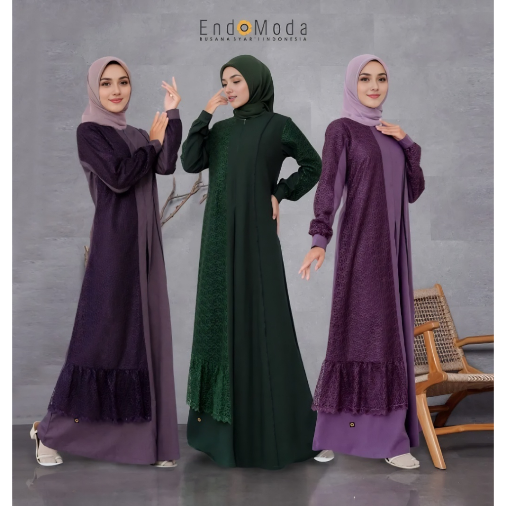 Jual Endomoda Amalia Gamis Maxi Dress kondangan | Shopee Indonesia