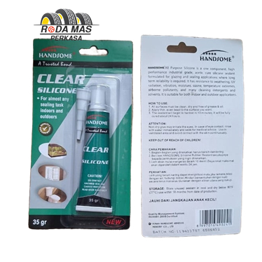 Jual Lem Sealant Silicone Clear merk Handsome Tube Odol Kecil 35 gr RMP ...