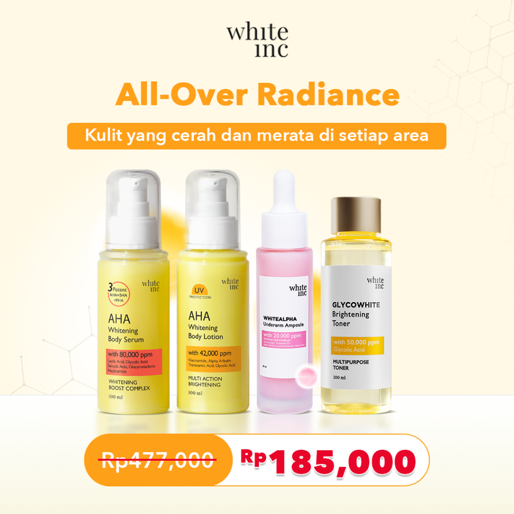 Jual [BUNDLING 4] WHITE INC AHA Body Serum & Body Lotion + Whitealpha ...