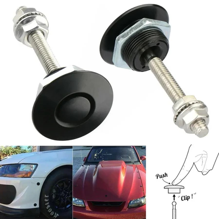Jual 30mm Push Button Quick Release Hood Lock Clip Car Bumper Latch Kit ...
