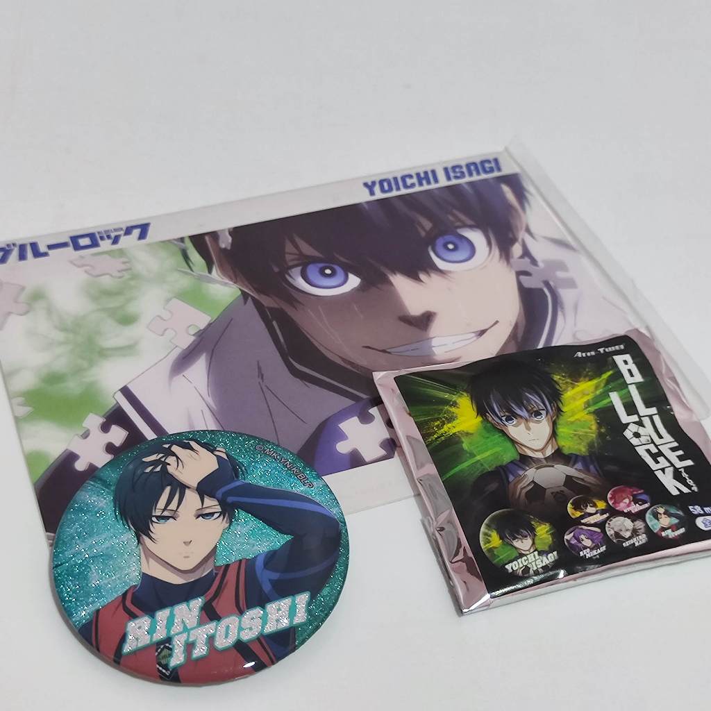 Jual aniturn blue lock postcard ishagi dan badge rin official | Shopee ...