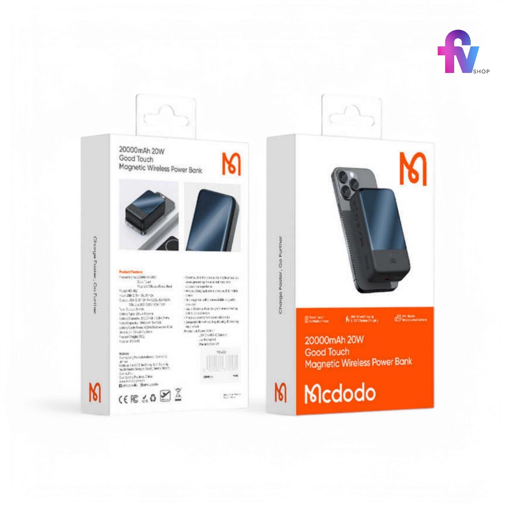 Jual MCDODO 10000mAh 20W Good Touch Magnetic Wireless Power Bank MC-42 ...