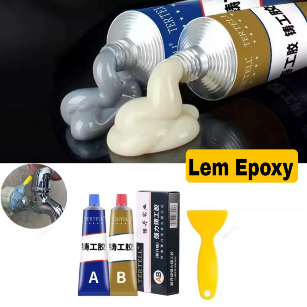 Jual lem besi epoxy plastic steel lem epoxy AB Lem Campur Penambal Besi ...