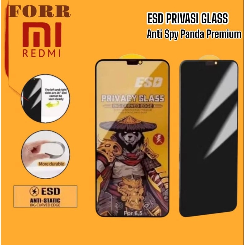 Jual Tempered Glass Esd Panda Premium Anti spy Privasy All Tipe Xiaomi ...