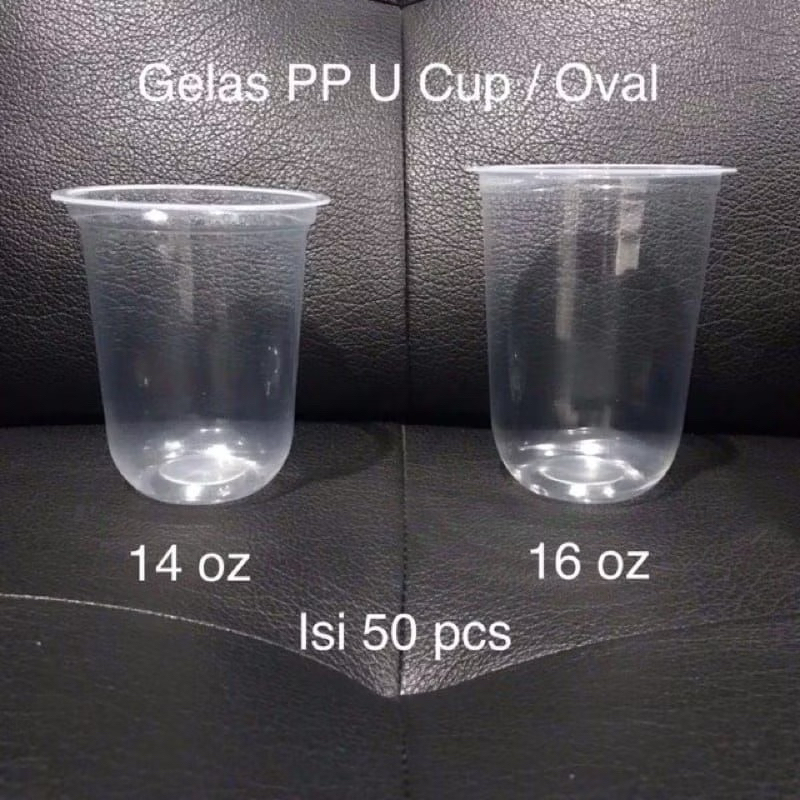 Jual Gelas Oval / Cup Oval Ukuran 12oz 14oz 16oz Isi 50 Pcs | Shopee ...