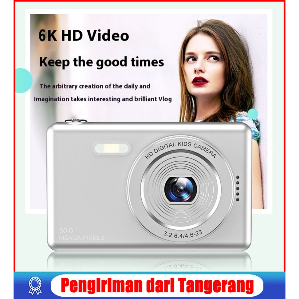 Jual TEEKA Digital Kamera Pocket 48MP 6K 2.4-inch IPS Screen 8X Auto ...