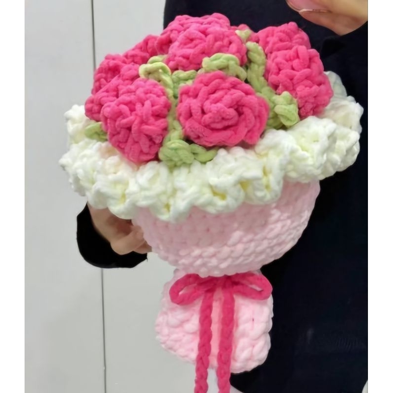 Jual Fluffy Chunky Flower Bouquet | Kado valentine unik 100% handmade ...