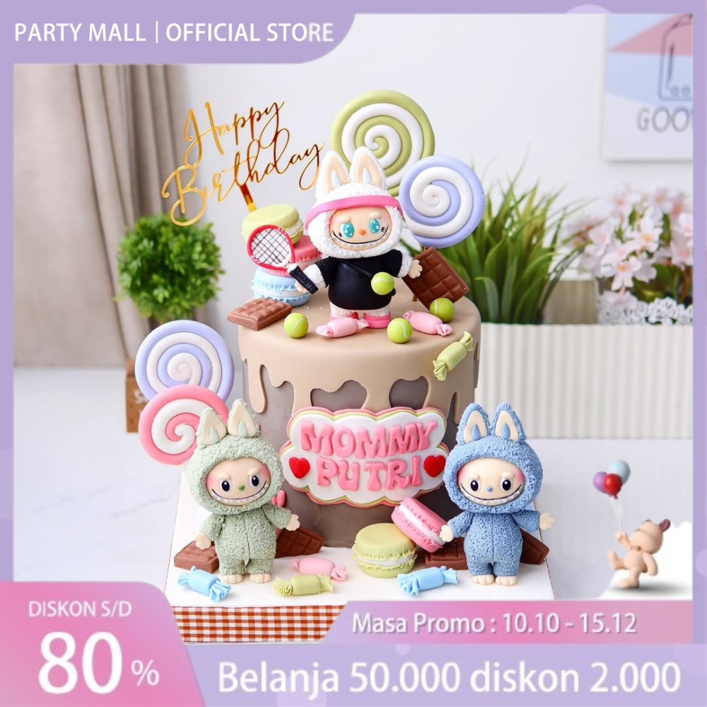 Jual 6pcs Cake Topper Karakter Labubu Topper Kue Motif Labubu Dekorasi Kue Ulang Tahun Labubu ...