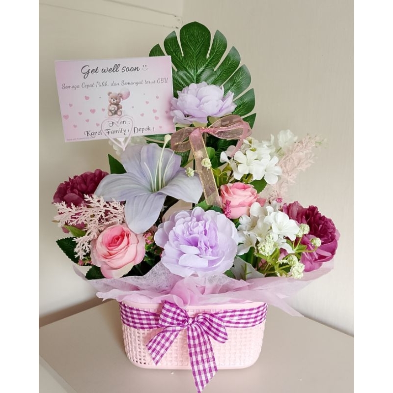 Jual BUNGA MEJA ARTIFICIAL SET BIRU MIX FLOWER ( FREE CARD) | Shopee ...
