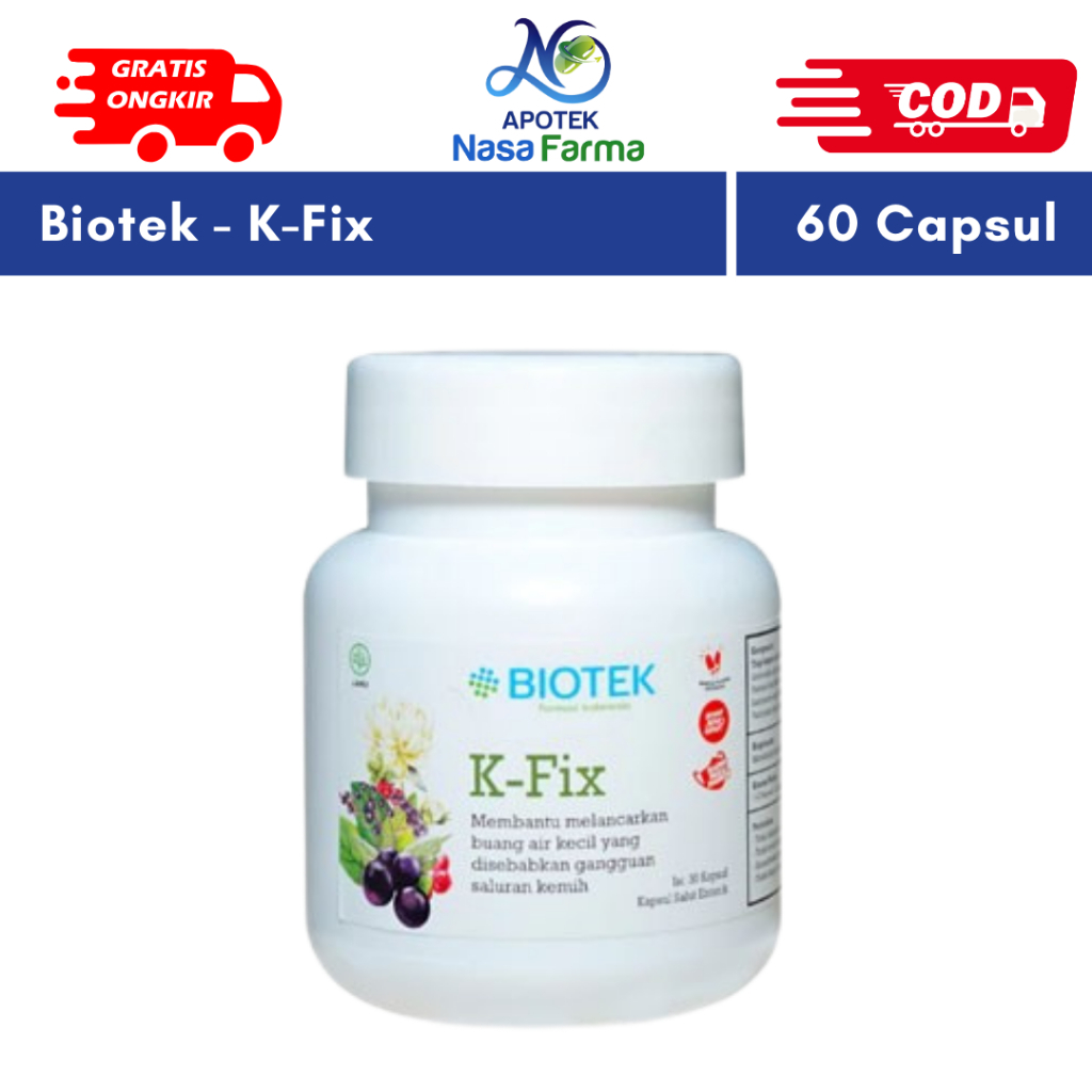 Jual Biotek K-Fix Botol @60 Kapsul - Obat Peningkat Fungsi Ginjal ...
