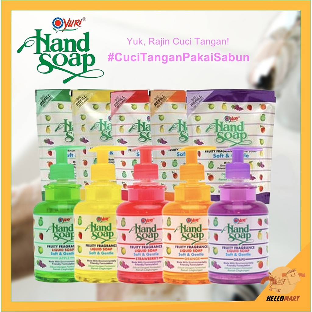 Jual Yuri Hand Soap Soft & Gentle Sabun Cuci Tangan Aroma Buah | Shopee ...