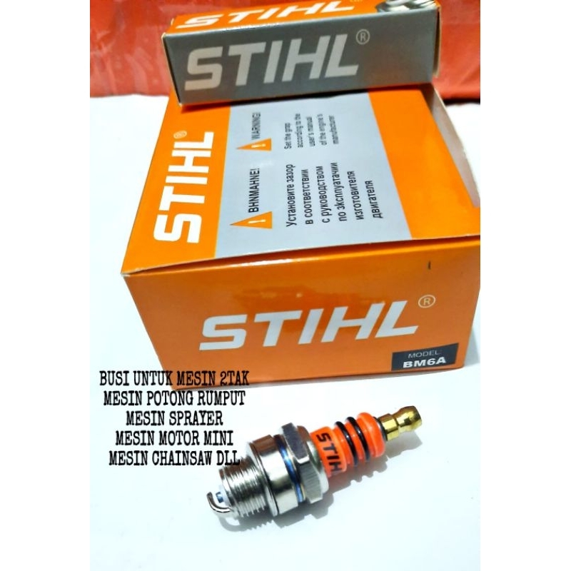 Jual Busi Stihl 2 tak busi potong rumput busi chainsaw | Shopee Indonesia